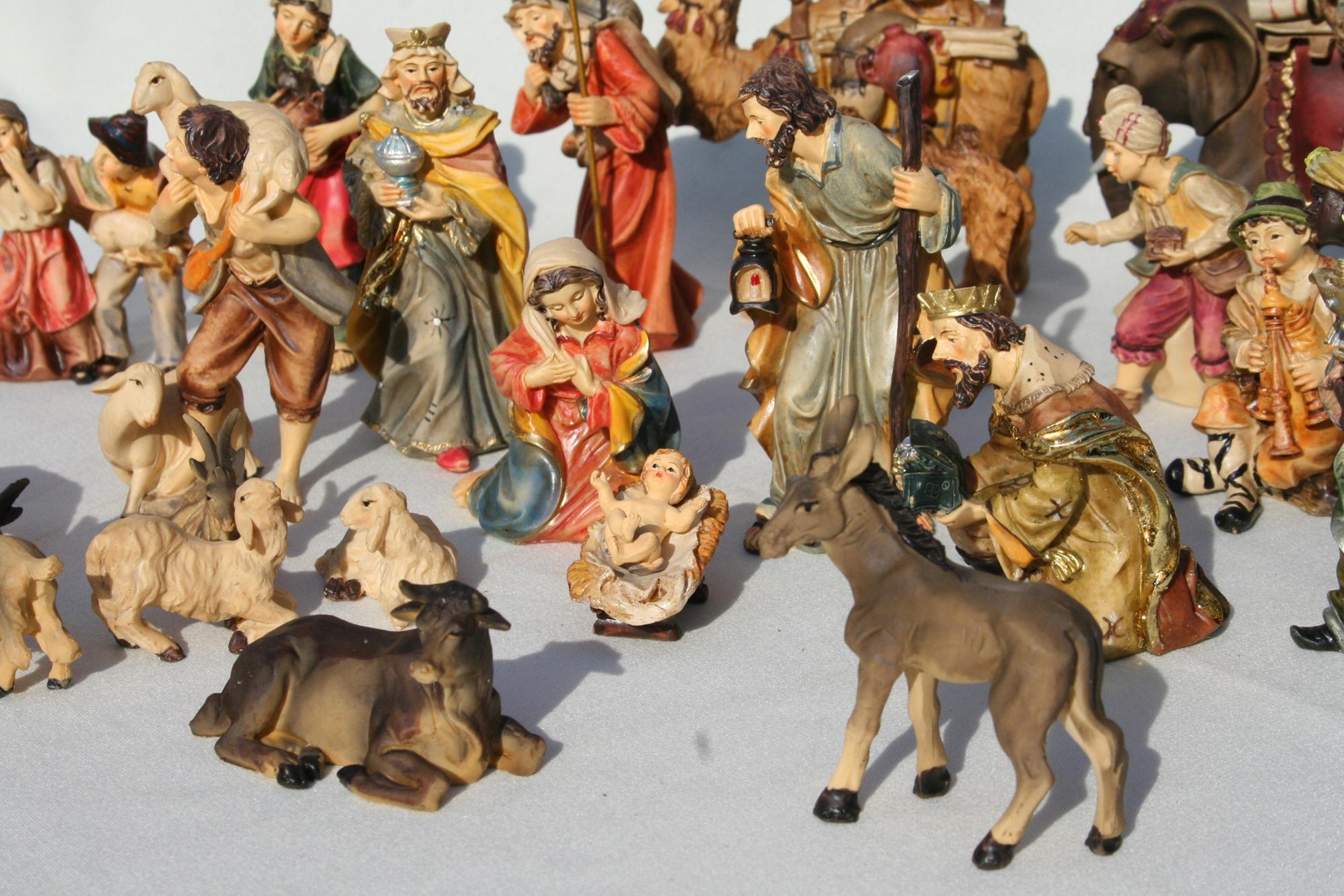 KF-900, Krippenfiguren, 9cm 23tlg, Mathiaskrippe, Krippenzubehör ...